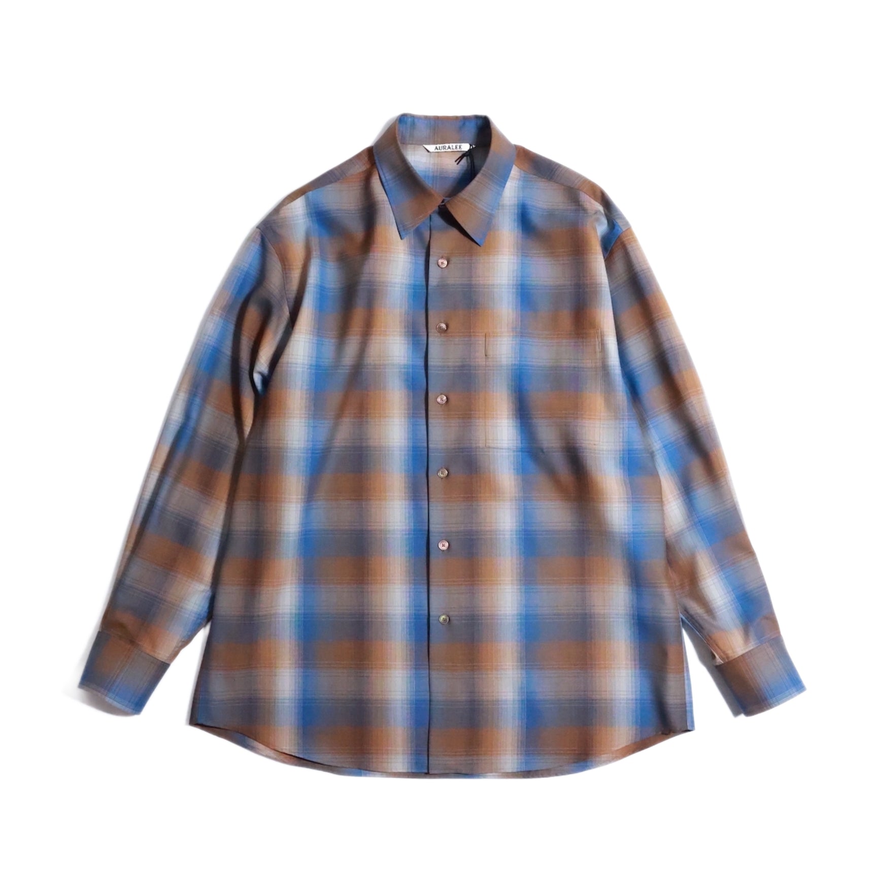 AURALEE 「SUPER LIGHT WOOL CHECK SHIRTS / BLUE BROWN CHECK」 – SISTER